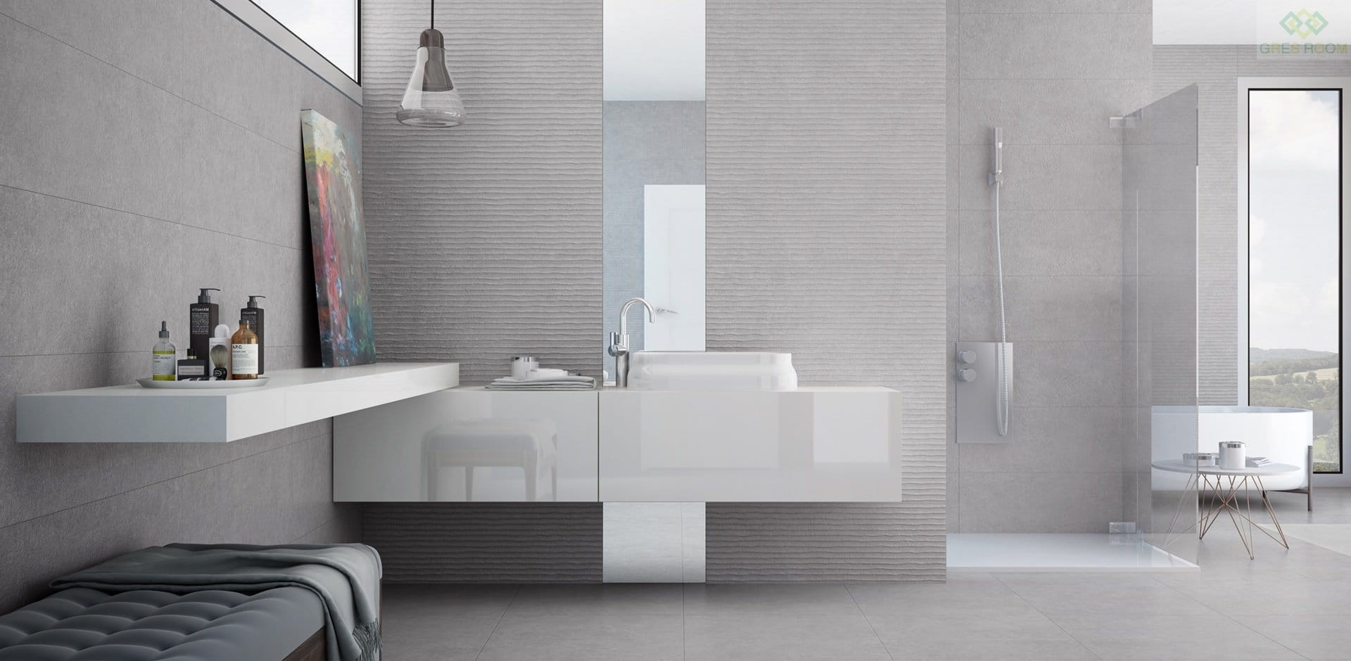 Płytka ścienna Argenta Light Stone White 30x90 | Gresroom